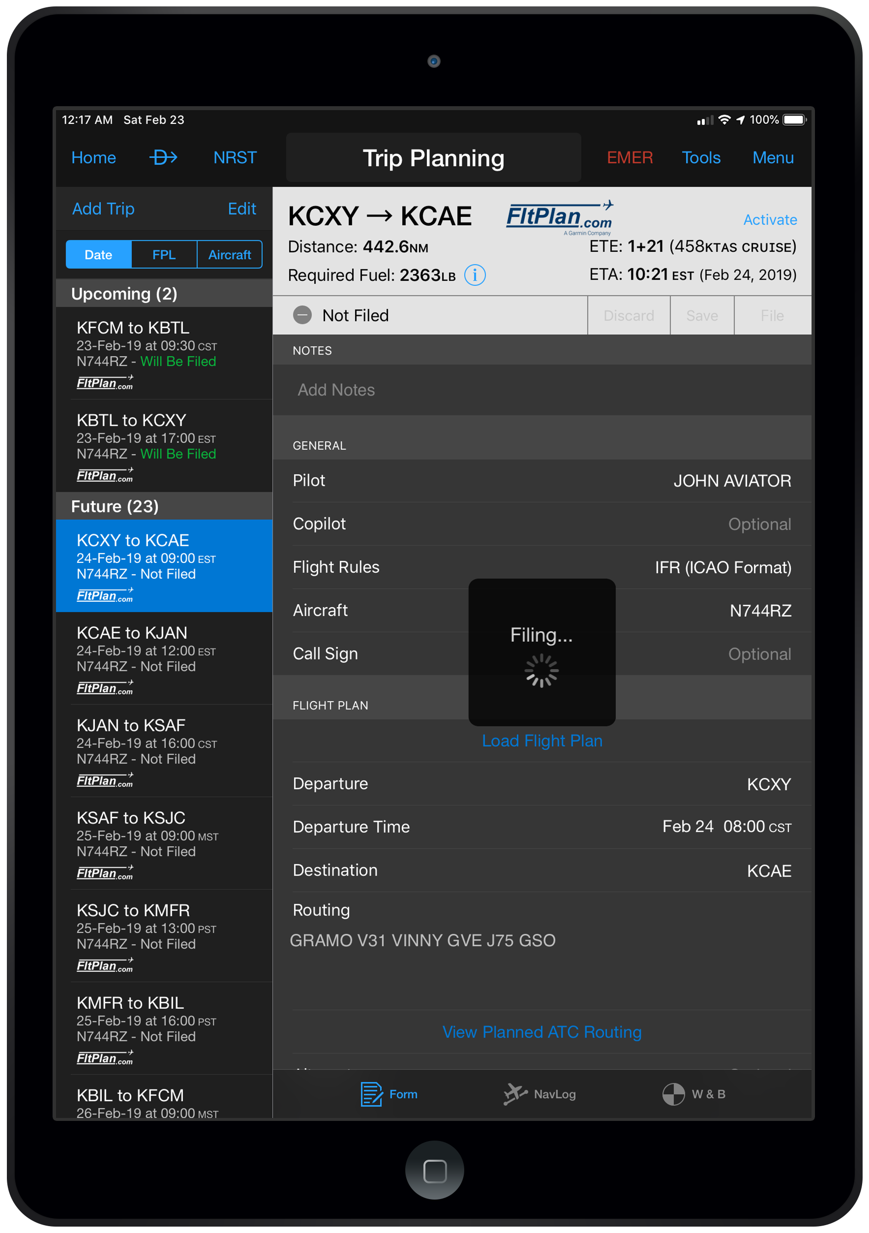 Garmin Pilot Adds FltPlan.com Integration, AOPA FBO Fees and More ...